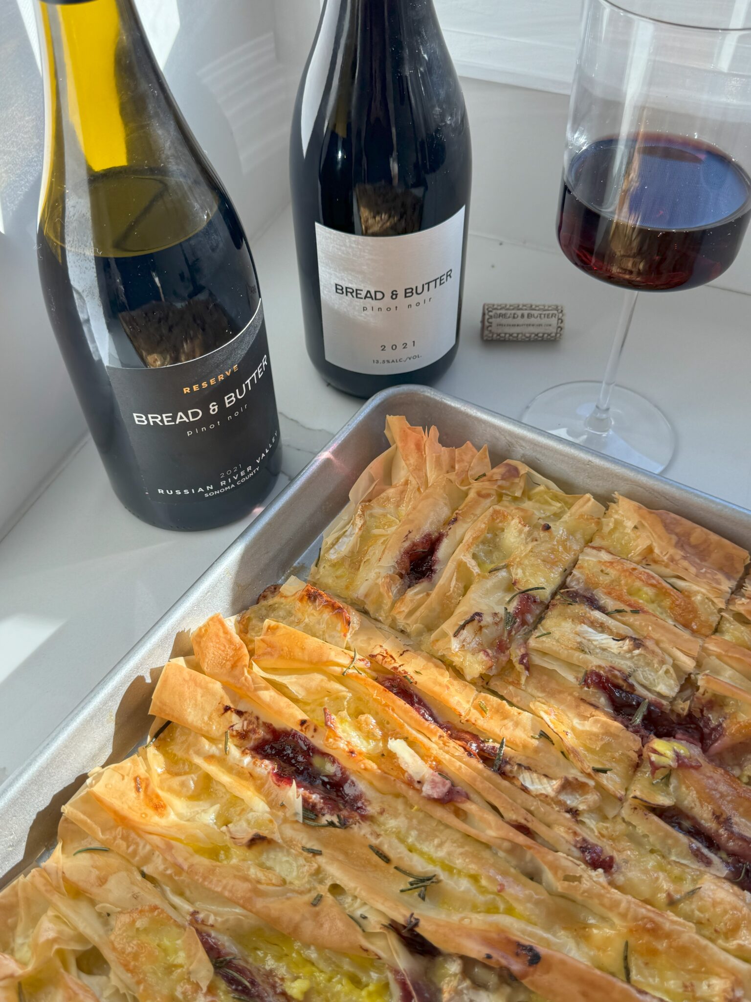 Cranberry & Brie Crinkle Tart - Bread & Butter Wines